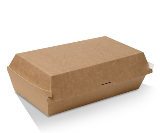 Cardboard Kraft Clamshell (Snack Box Large) (250) - Pak360